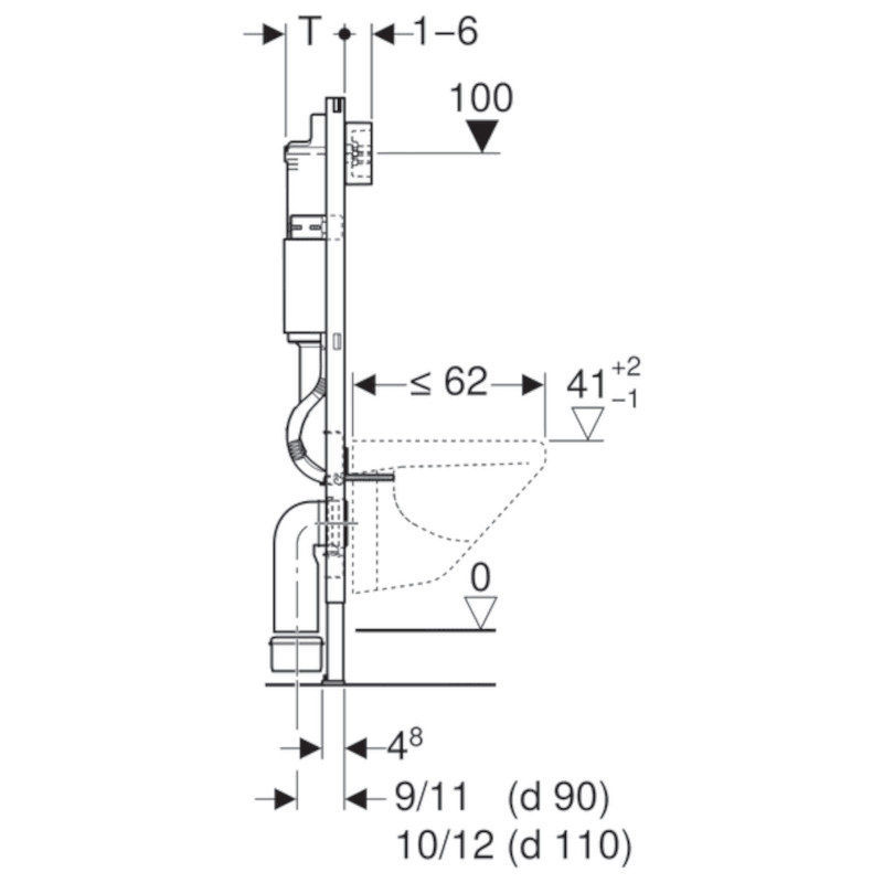 GEBERIT vodokotlić ugradni DUOFIX BASIC + TIPKA DELTA 20 458.133.11.1 ...